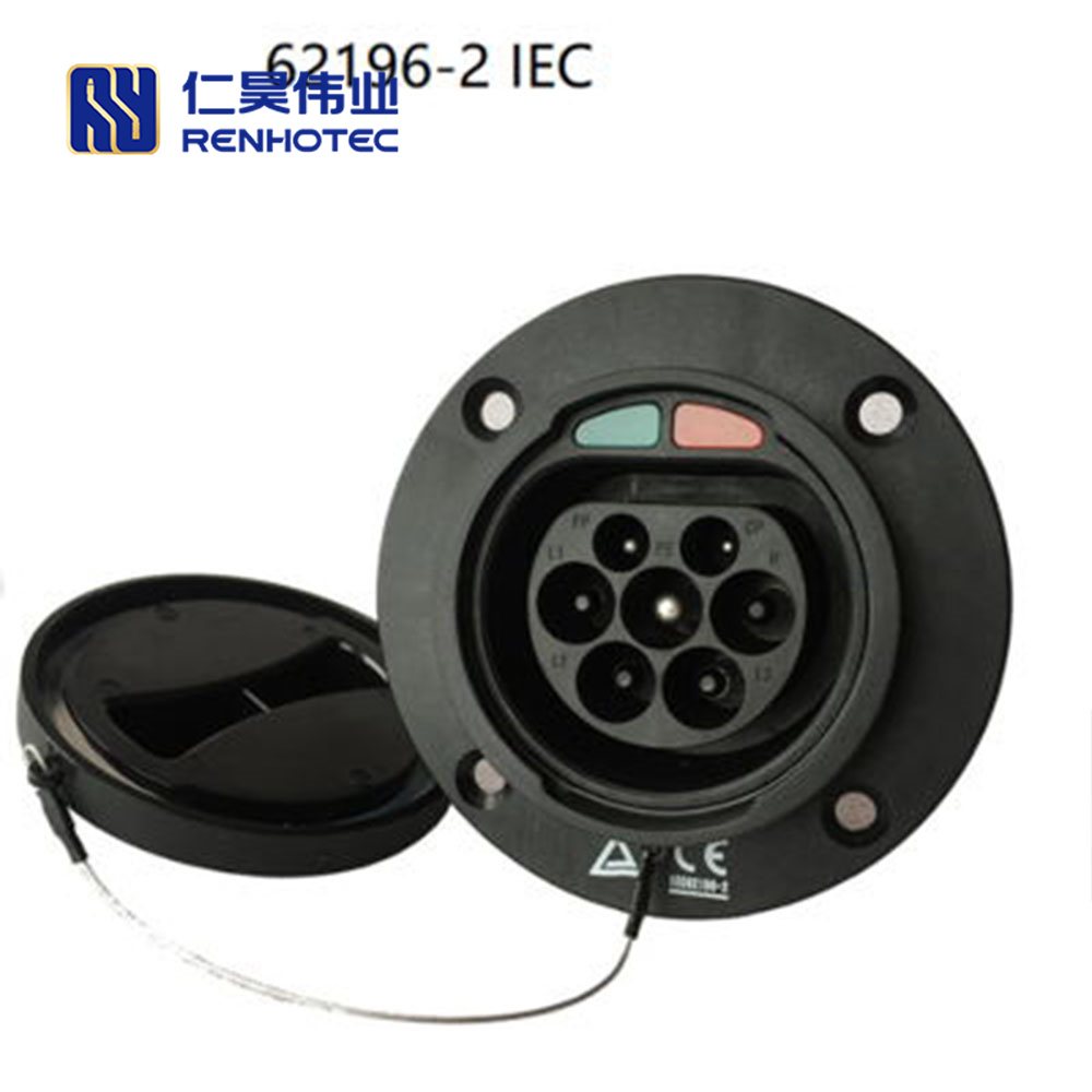 IEC 62196-2 ype 2 Socket AC Charge Port 16A 250V Connector Single-phase ...