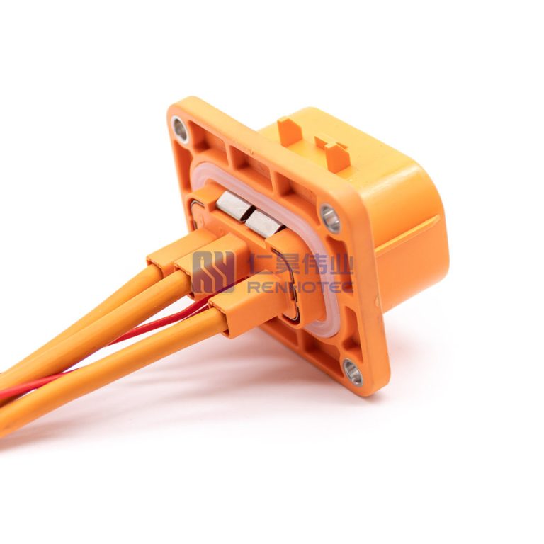 High Voltage Power Connector 3 Pin 2.8mm 23A Straight Socket with A Key