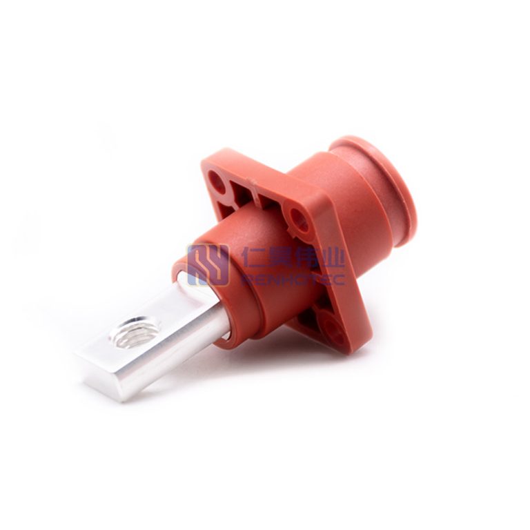 Energy Battery Storage Connector Socket Straight 8mm Bl IP67 Red