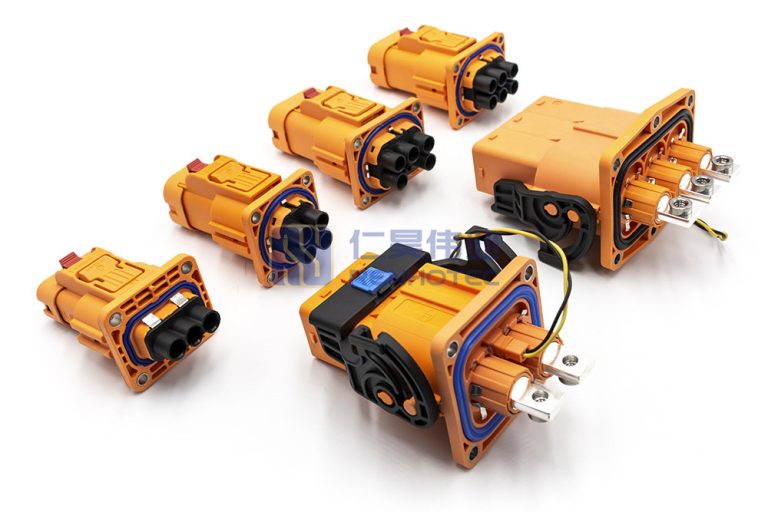 250A Straight High Current EV Plug 1Pin 50mm2 A Key Shielded