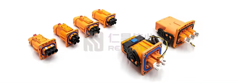 200A Shielded HV Plug 1Pin 25mm2 W Key Straight for HV Cables