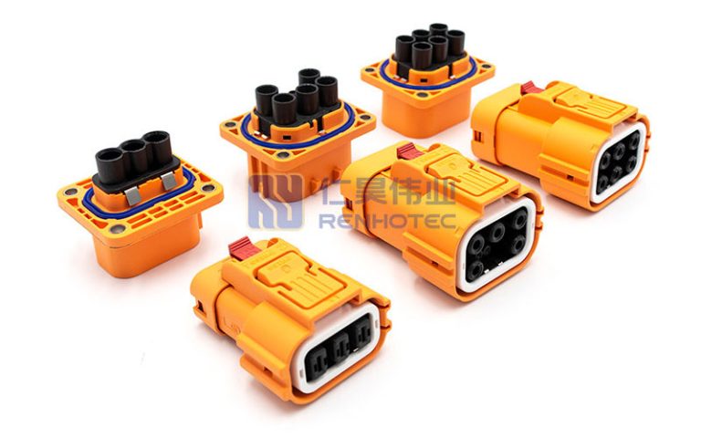 2 Pin High Voltage Interlock Connector Plug 40A 6mm2 Shielded Cable A ...