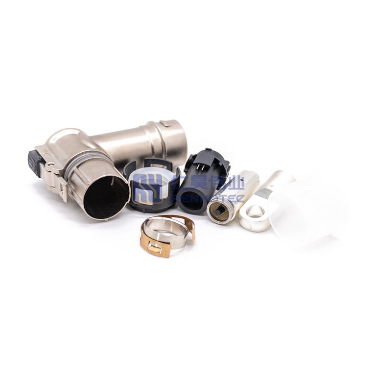 350A Right Angle Shielded HV Plug 1POS Metal Shell with Y Key for EV
