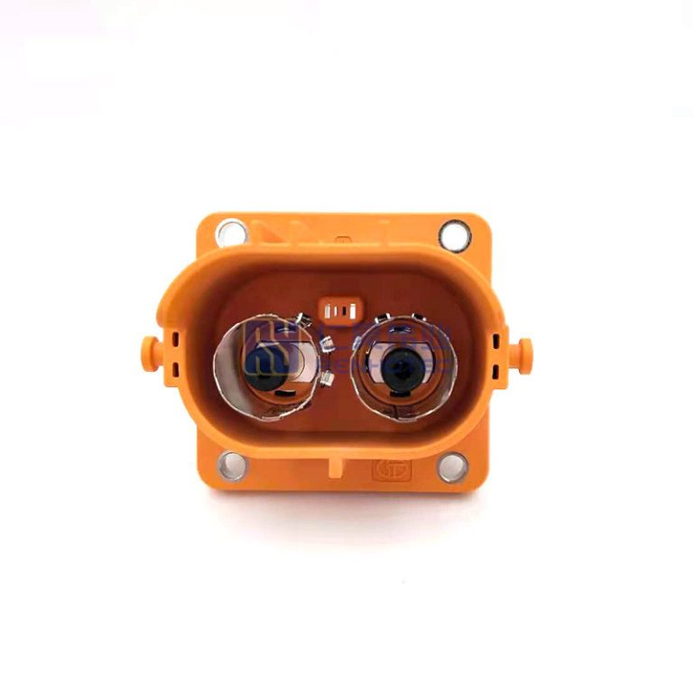 2 Pin Straight HV Socket 250A 9mm A Key Shielded for New Energy Vehicles