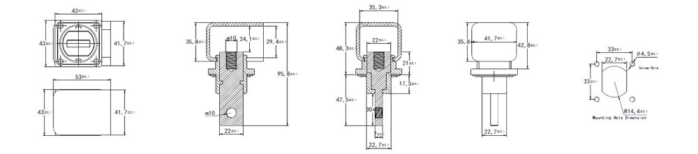 Single Stud Type Junction Blocks 300A Internal Screw (M10) Busbar with ...