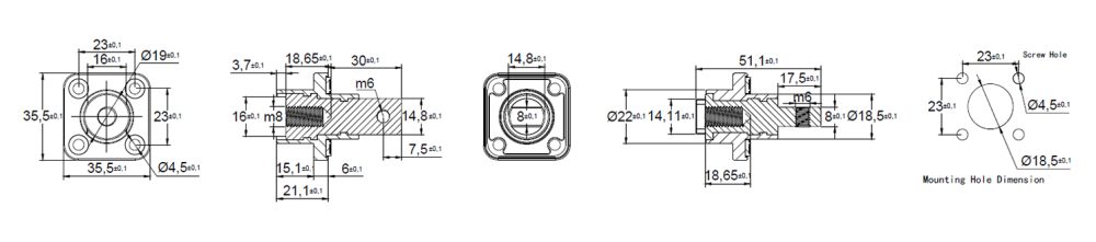 Single Stud Type Junction Blocks 200A Internal Screw (M8) Busbar with ...