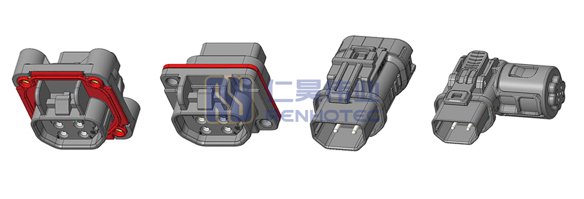 4Pin Signal Connector 5A 300V DC IP67 Waterproof Straight Socket