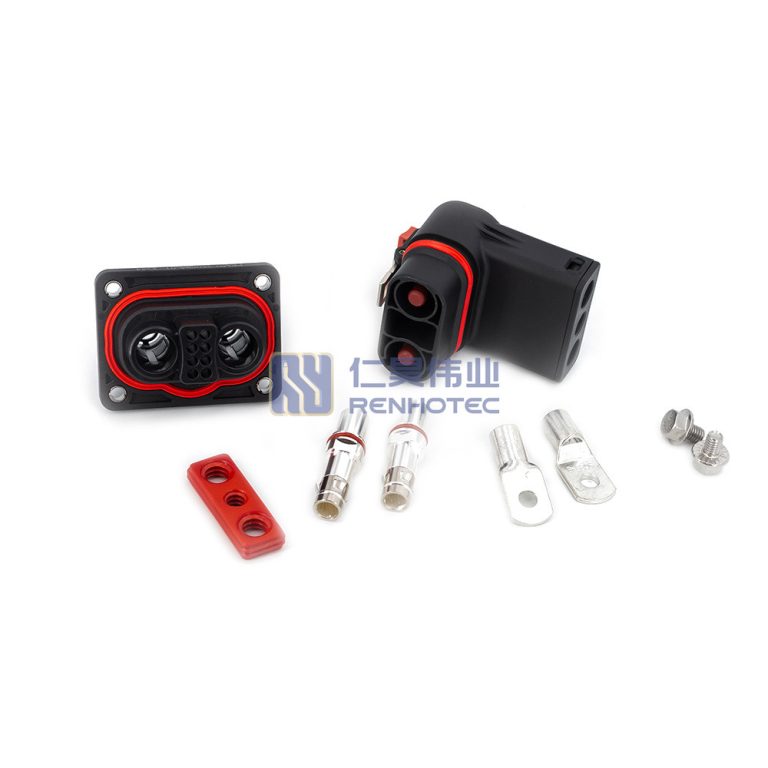 2+8Pin Hybrid Power Connector 150A 1000V DC IP67 Waterproof Right Angle ...