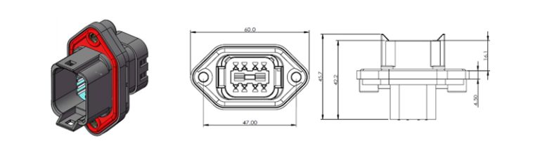 XT8 Socket Plastic Signal Connector - Renhotec EV
