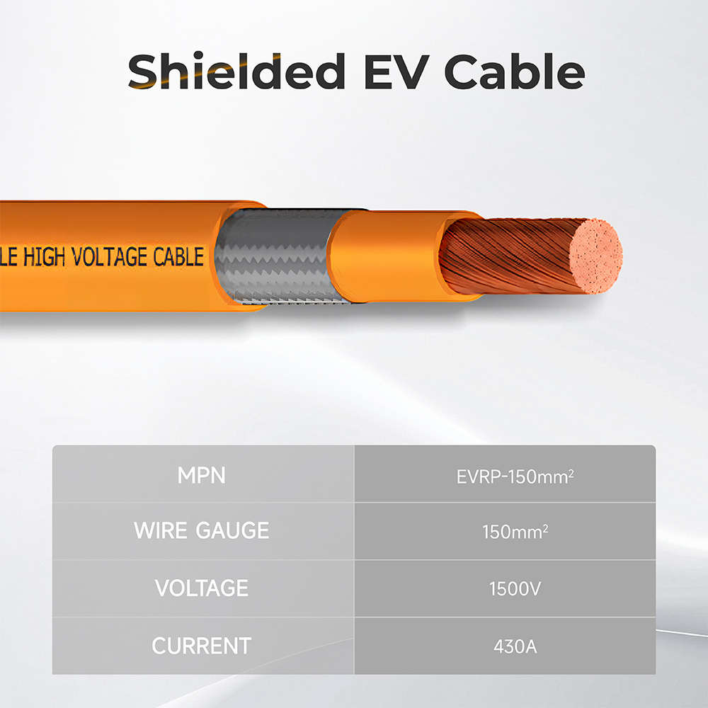 1500V 430A High Voltage Shielded Cable 150mm² Energy Storage System ...