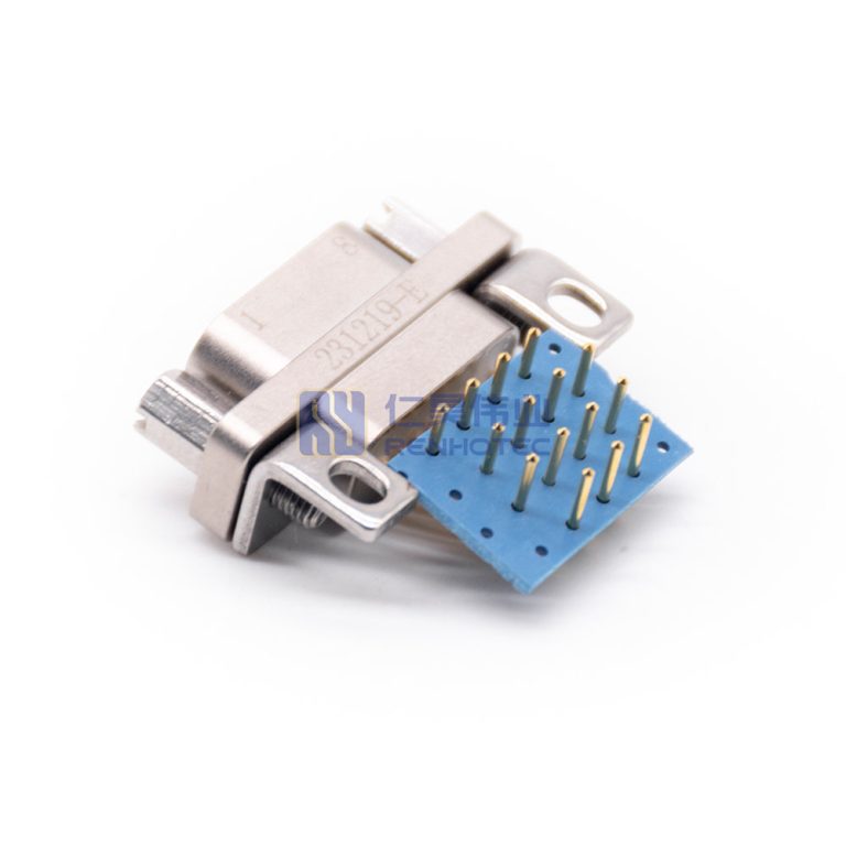 J30J (MIL-DTL-83513 / MDM) Metal Shell 15pin Micro-D 90-Degree PCB Female Connector with 4 Row ...