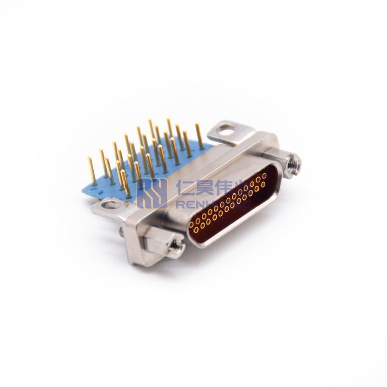 J30J (MIL-DTL-83513 / MDM) Metal Shell 25pin 90-Degree PCB Micro-D Female Connector with 4 Row ...