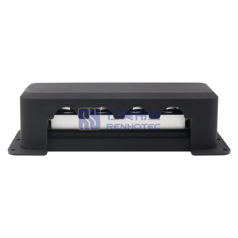 600A Black Bus Bar 4*3/8"(M10) Studs Battery Power Distribution Block ...