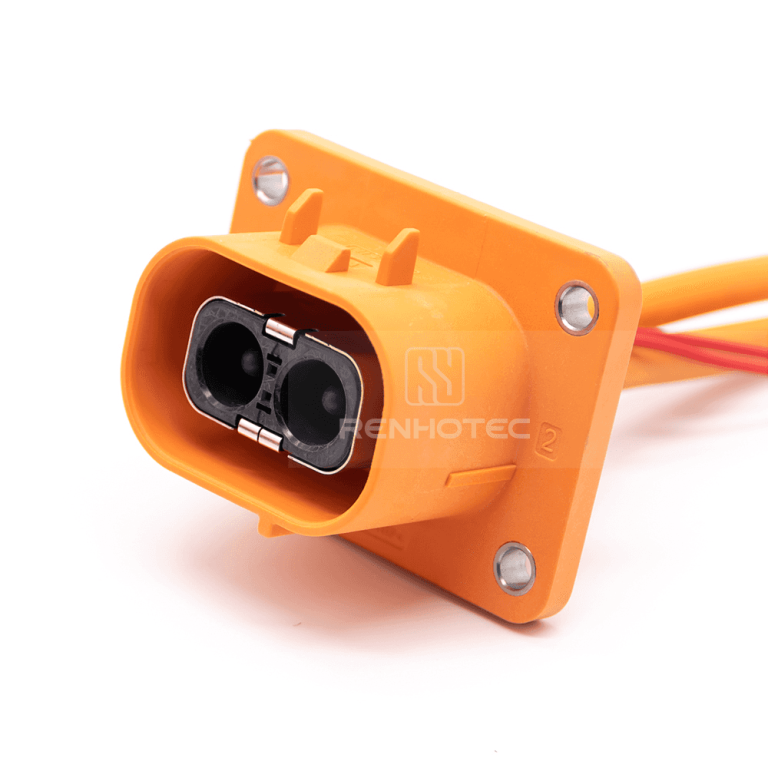 2 POS High Power Electric Vehicle connector Socket, 23A, 4mm² Shielded ...